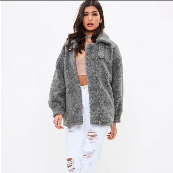 Missguided | Jackets & Coats | Missguided Borg Aviator Jacket | Poshmark